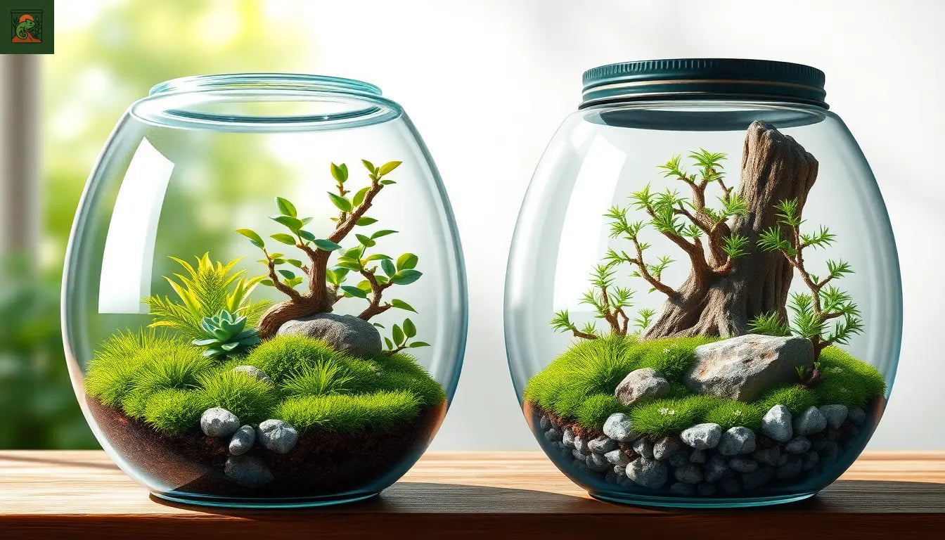 Quel type de bocal choisir pour votre terrarium : ouvert ou fermé ...